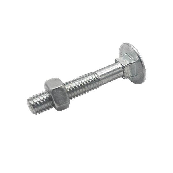 Bullone testa tonda con dado zincato UNI 5732 DIN 603 10X150mm ...